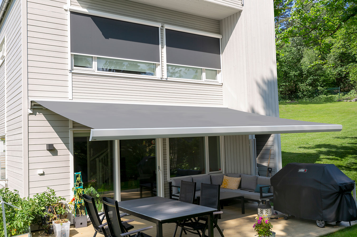 Terrassemarkiser | Effektiv markise | Solskjerming på terrassen
